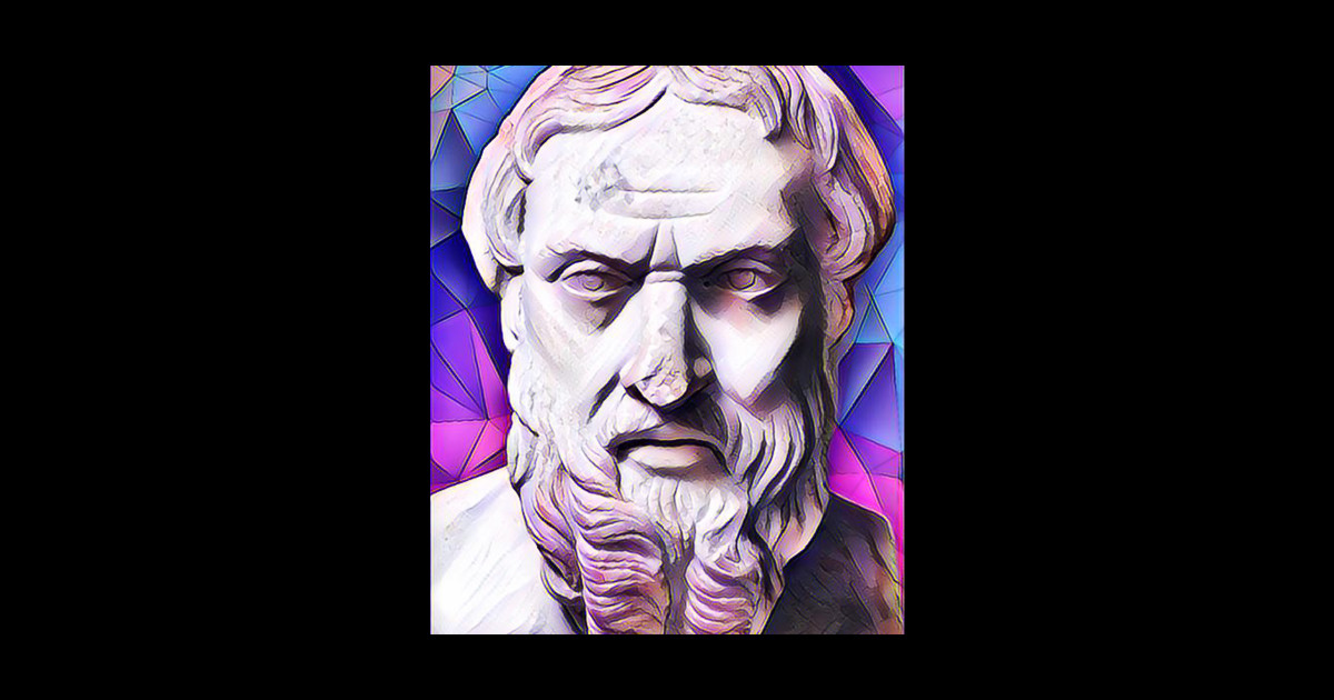 Herodotus pink Portrait | Herodotus Artwork 8 - Herodotus - Sticker | TeePublic