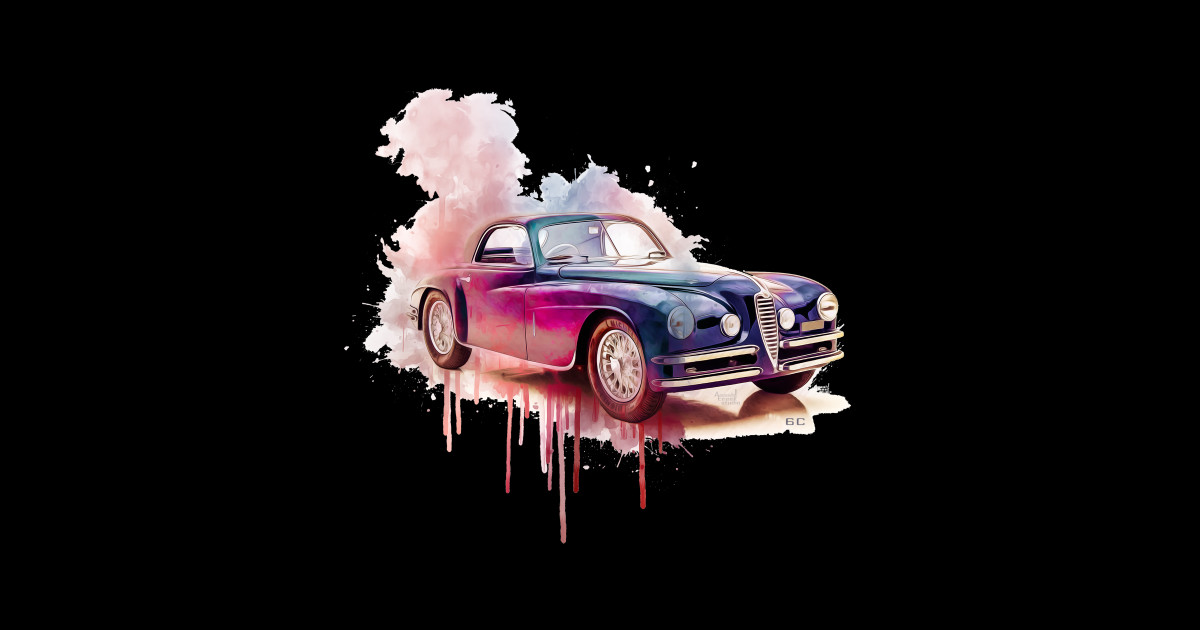 Alfa Romeo 6C color splash - Alfa Romeo 6c - Sticker | TeePublic