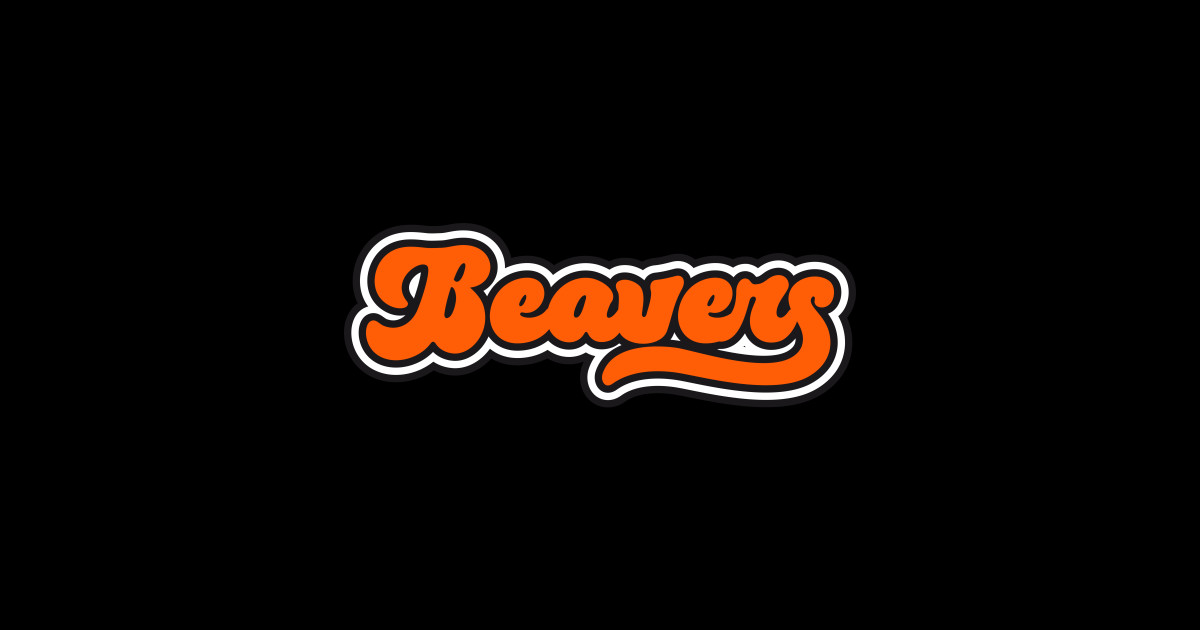 Retro Beavers Script - Beavers - Posters and Art Prints | TeePublic