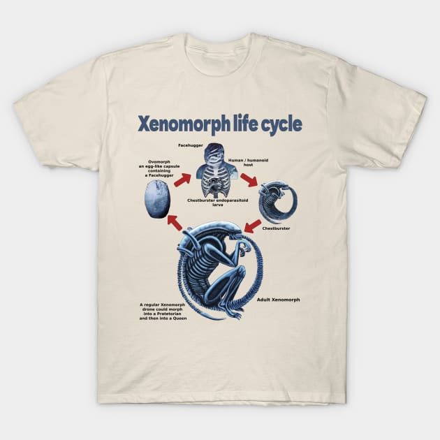 Xenomorph life cycle - Xenomorph - T-Shirt | TeePublic