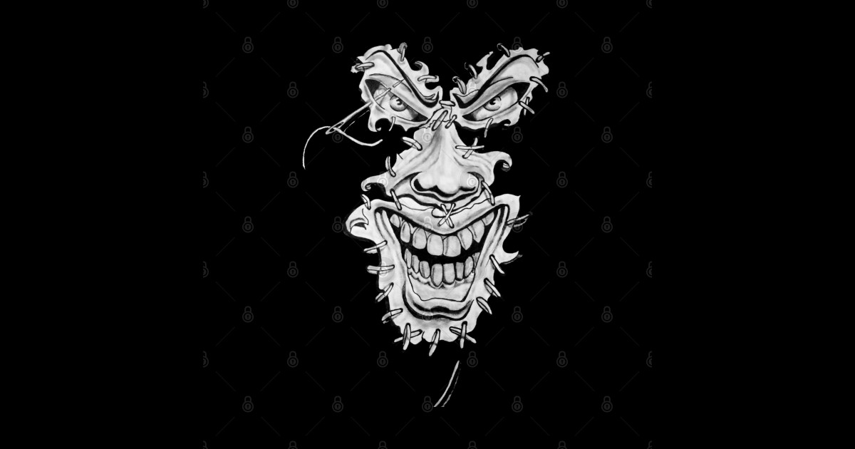 The evil face - Evil - Sticker | TeePublic