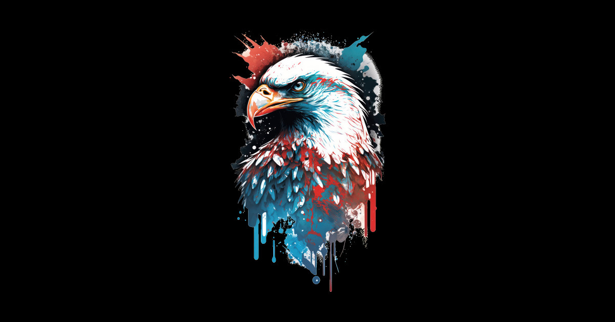 Patriotic Red White and Blue Eagle - Eagle - Sticker | TeePublic