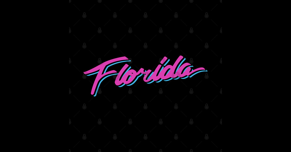 Florida Vice Pink - Miami Vice Style - Sticker | TeePublic