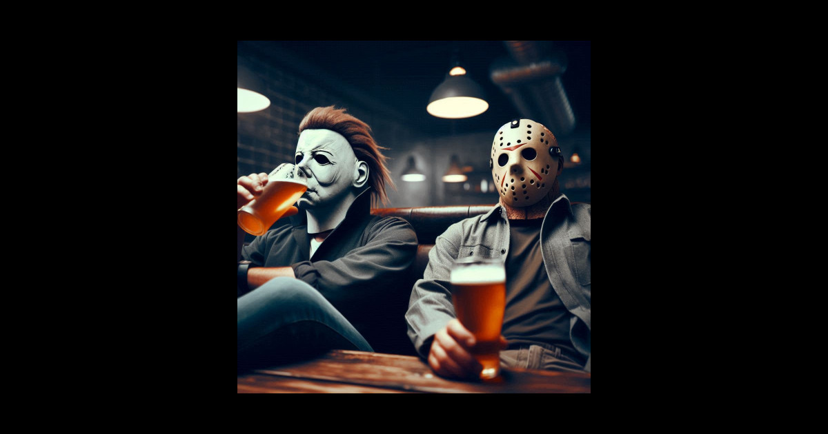 michael myers and jason voorhees drinking beer - Halloween - Posters ...