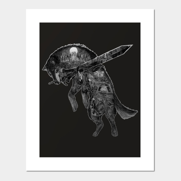 The Great Grey Wolf Sif - Artorias Of The Abyss - Posters and Art ...