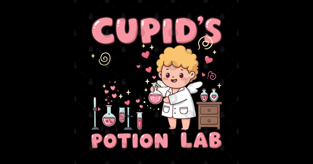Cupid’s Potion Lab - Cupid Potion Lab - Sticker | TeePublic