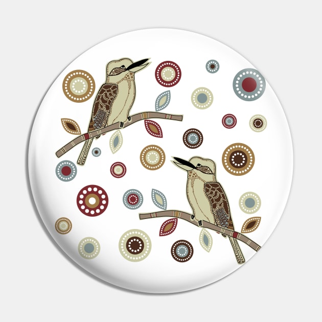 Aboriginal Bird Art Work - Aboriginal - Pin | TeePublic