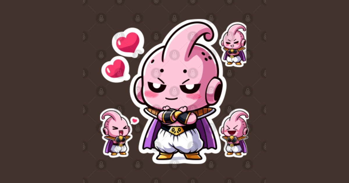 Loveable Buu Variations: Chibi Sticker Set - Dragon Ball Z - T-Shirt ...