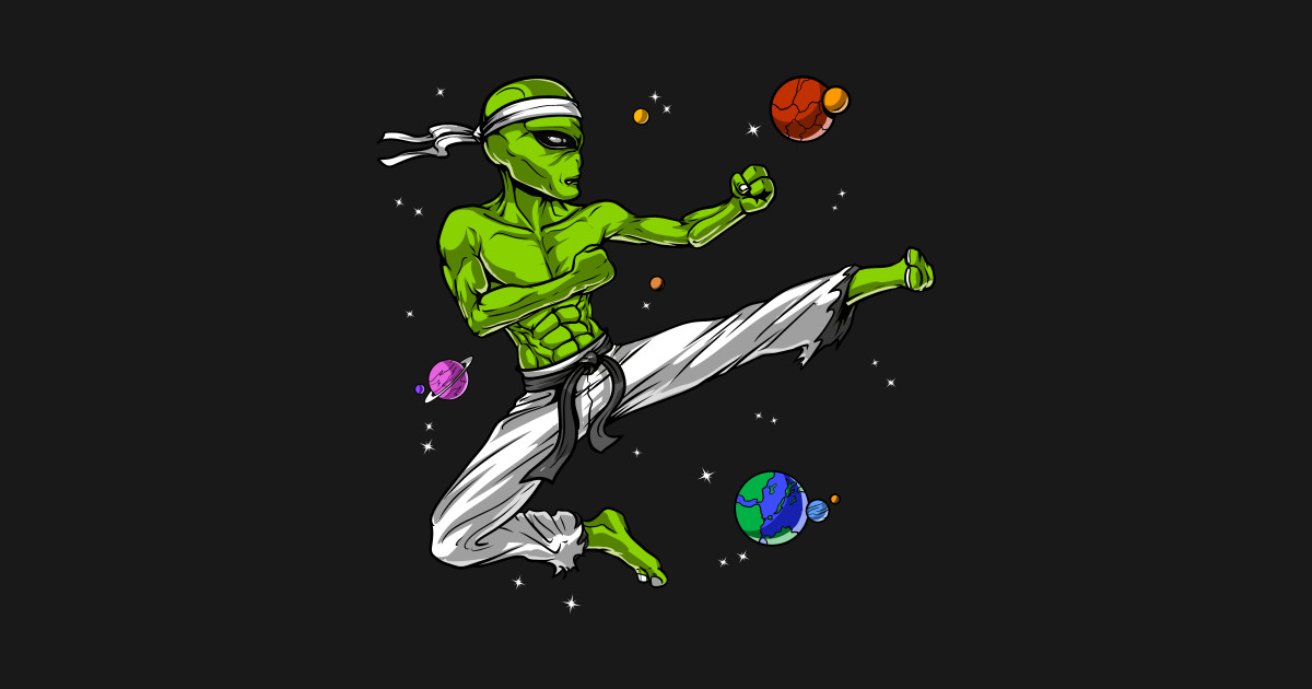 Karate Alien - Alien Karate - T-Shirt | TeePublic