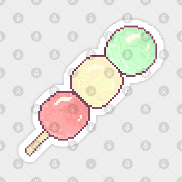 sweet dango pixel art - Dango - Magnet | TeePublic