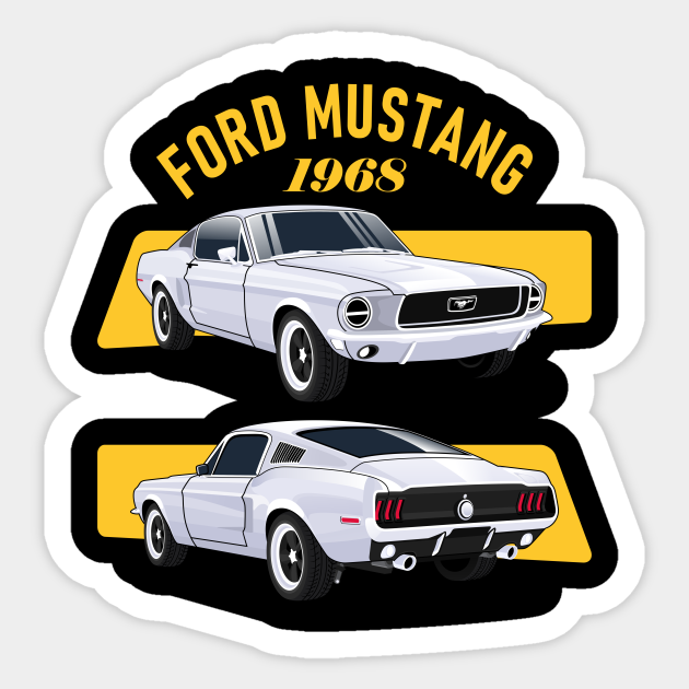 Mustang 1968 classic cars - Mustang - Sticker | TeePublic