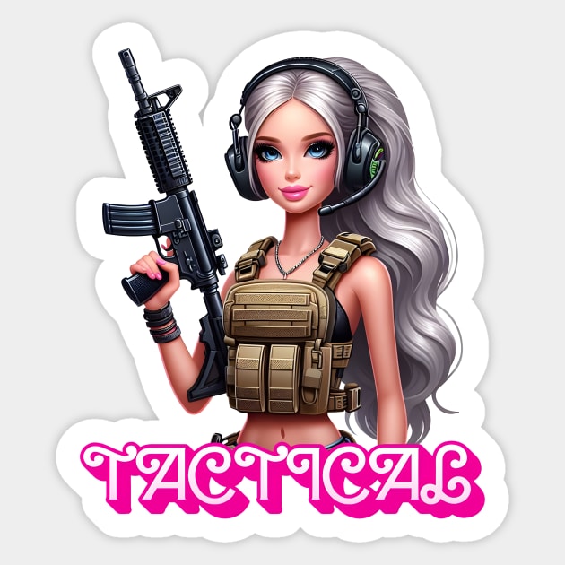 Girl Doll Tactical - Barbie - Sticker | TeePublic
