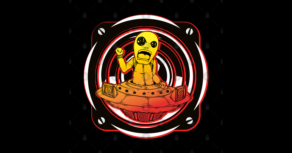 Tripping Rave Alien - Rave - Sticker | TeePublic