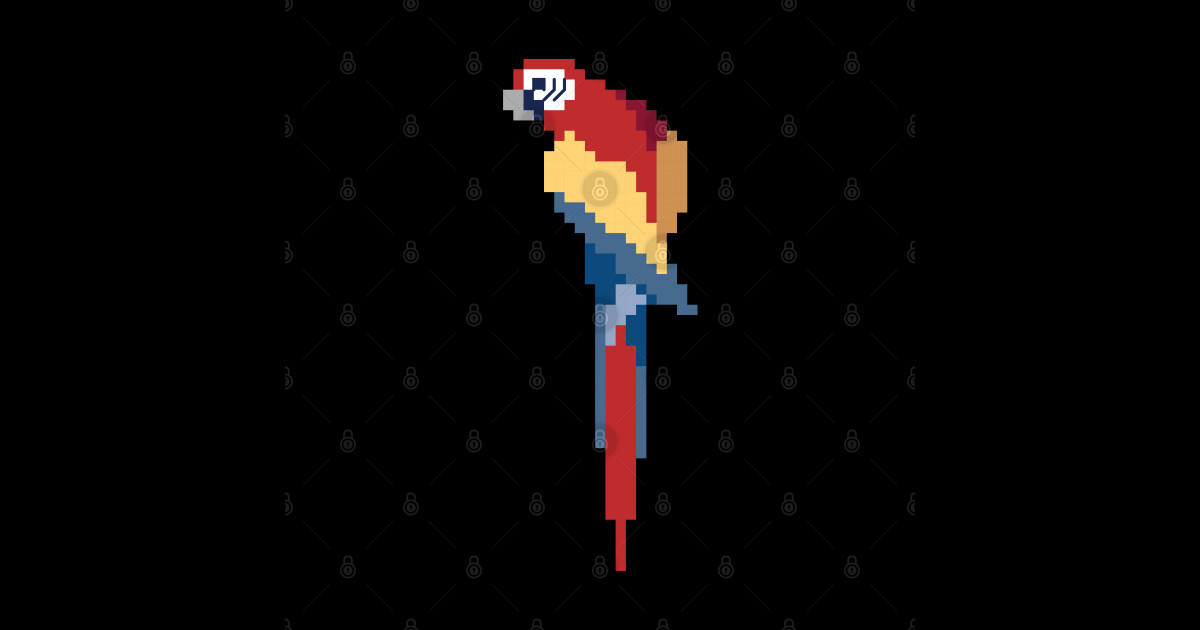 Parrot Pixel Art - Parrot - Sticker | TeePublic