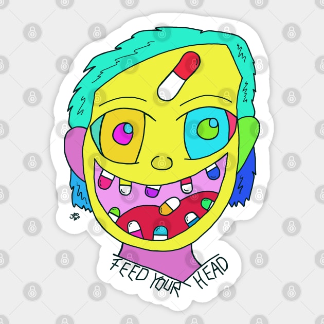 Feed your head - Rabbits - Sticker | TeePublic