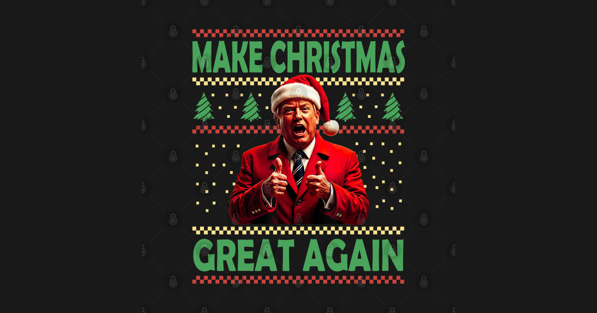 Make Christmas Great Again Santa Funny Trump Xmas Pajamas - Make ...