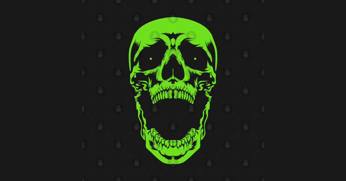 Neon Skull Scream Shirt - Neon Skull Art - T-Shirt | TeePublic