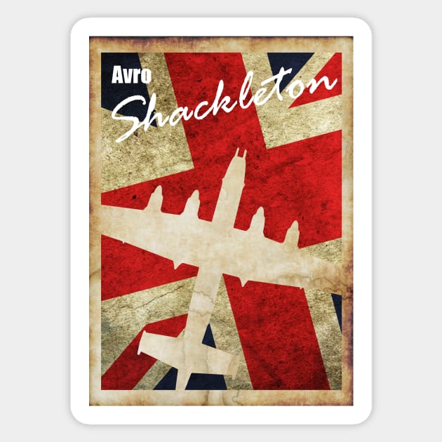 Vintage Shackleton Poster - Avro - Sticker | TeePublic