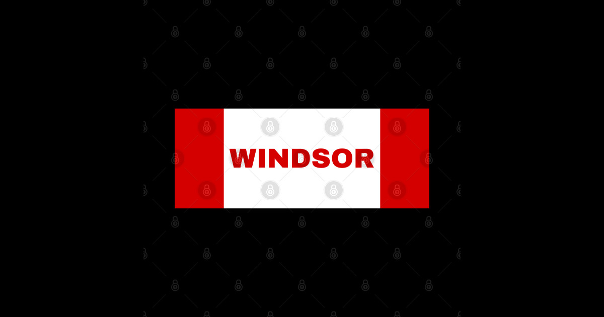 Windsor City in Canadian Flag Colors - Windsor - Sticker | TeePublic