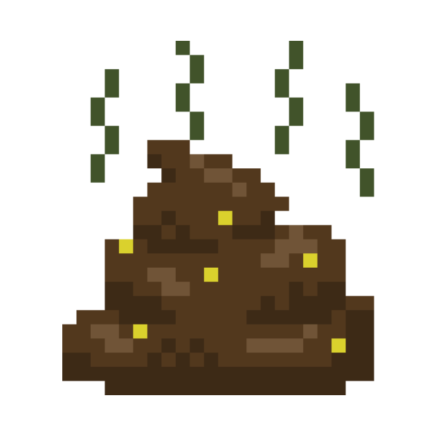 Corny poop pixel - Poop - T-Shirt | TeePublic