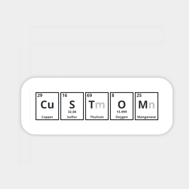 Periodic Table Science Custom Element - Periodic Table - Sticker ...