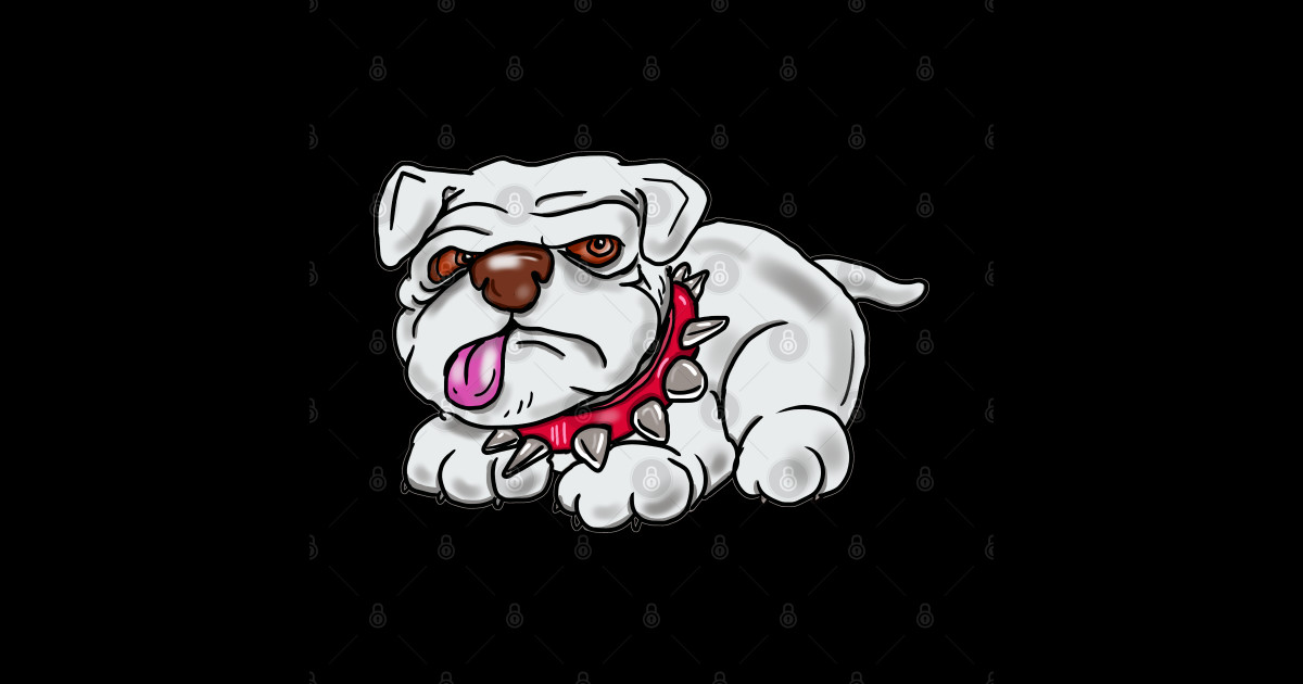 A white Bulldog named Terror - Bulldog - Tapestry | TeePublic
