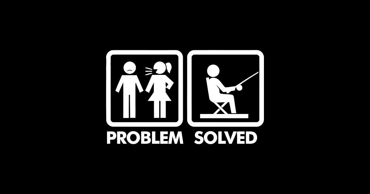 Problem Solved - Problem Solved Fishing - Sticker | TeePublic Problem Solved - Problem Solved Fishing - Sticker | TeePublic