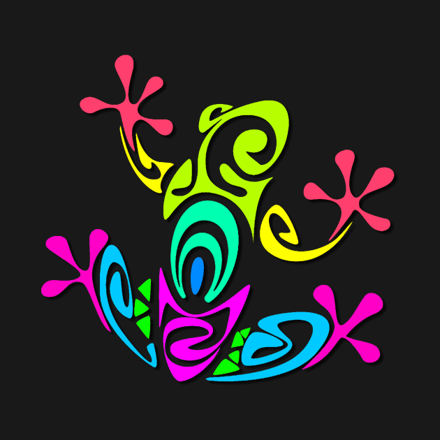 Colorful Tribal Frog Art - Tribal Tattoo - Hoodie | TeePublic