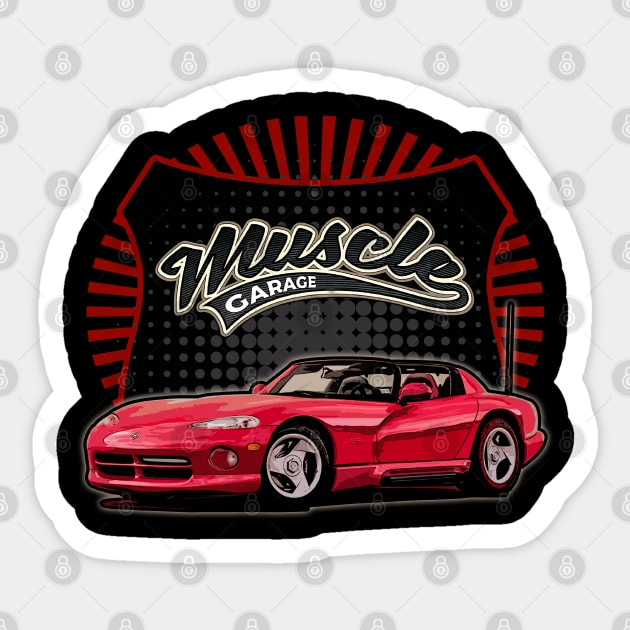 Dodge Viper 1991 car muscle - Dodge Viper 1991 - Sticker | TeePublic