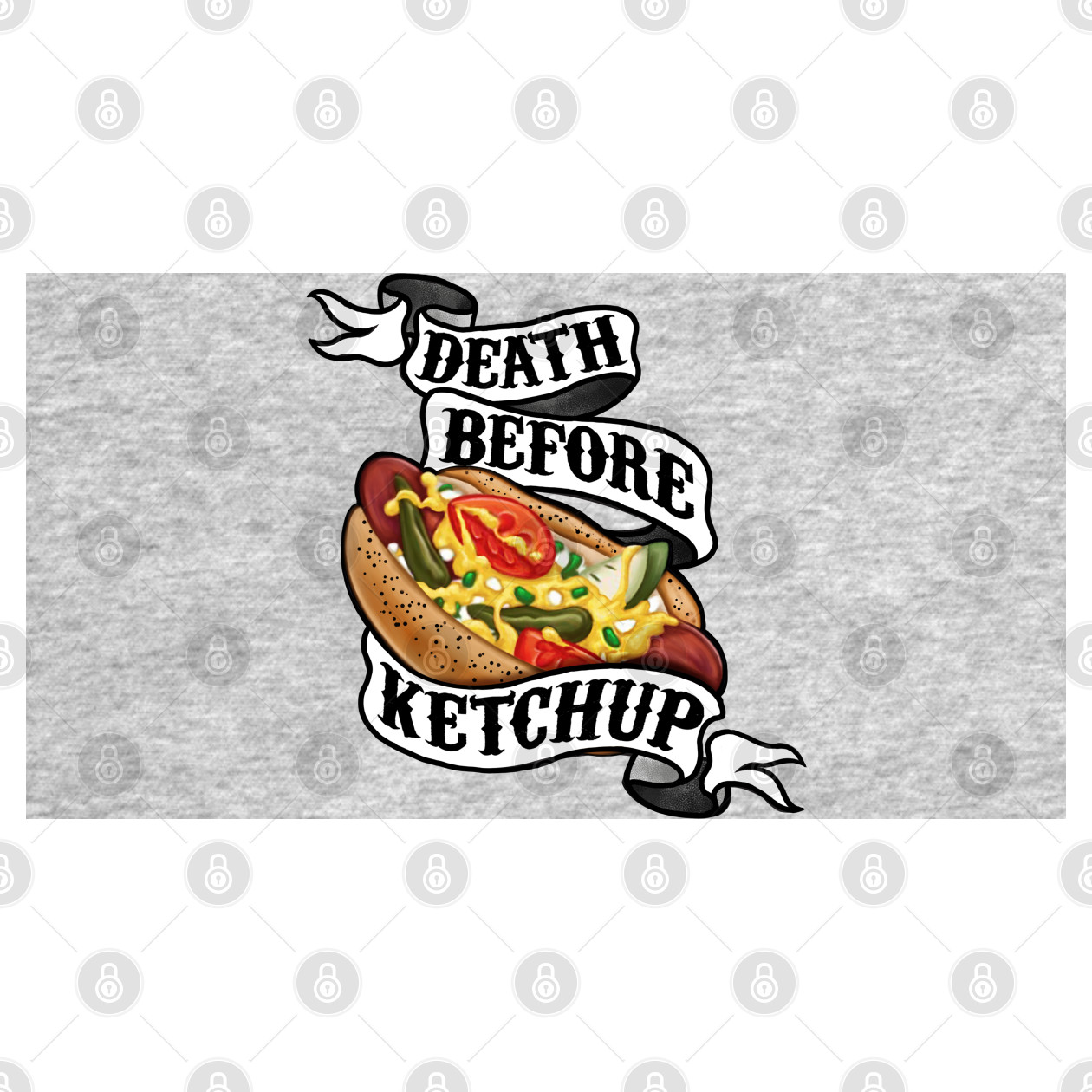 Death Before Ketchup - Chicago - T-Shirt | TeePublic