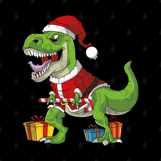 T-Rex Santa Funny Christmas - T Rex Santa - Pillow | TeePublic