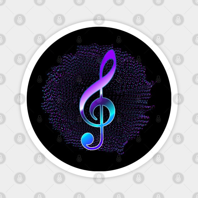 G clef,Treble clef,Music Notes,musical notes - G Clef - Magnet | TeePublic
