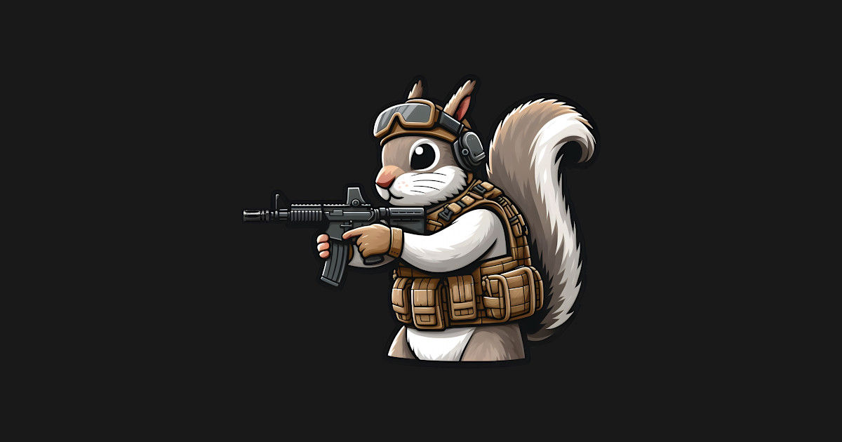 Tactical Squirrel - Squirrel - T-Shirt | TeePublic