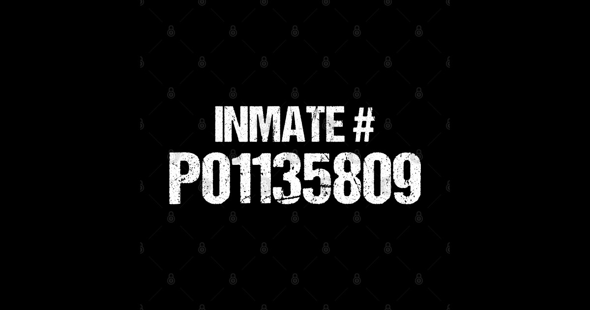 Inmate Number P01135809 - Trump - Sticker | TeePublic