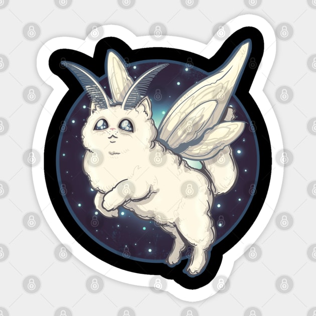 Moth Kitty - Kitty - Sticker | TeePublic