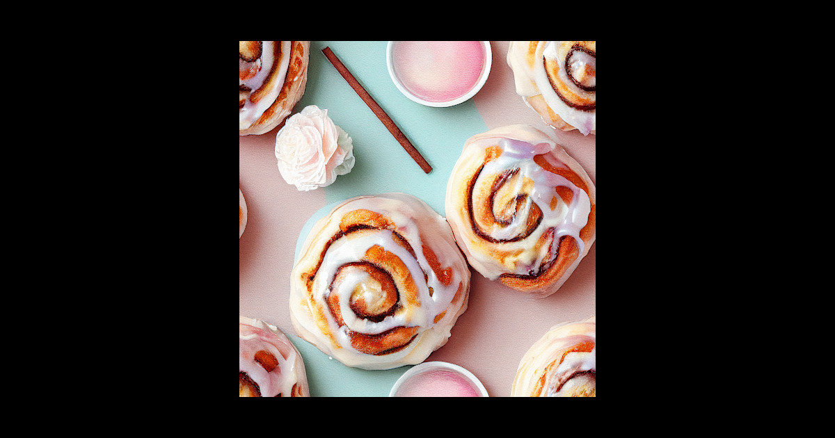 Watercolor cinnamon bun pattern - Cinnamon - Posters and Art Prints ...