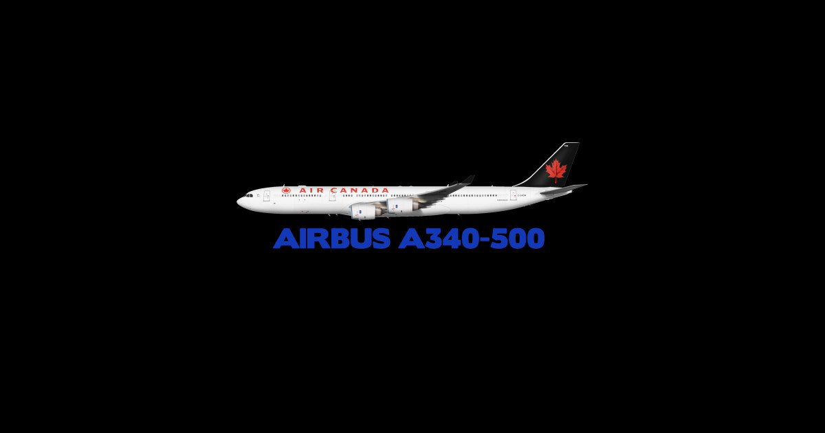 Airbus A340-500 - Air Canada "Old Colours" - A345 - Sticker | TeePublic