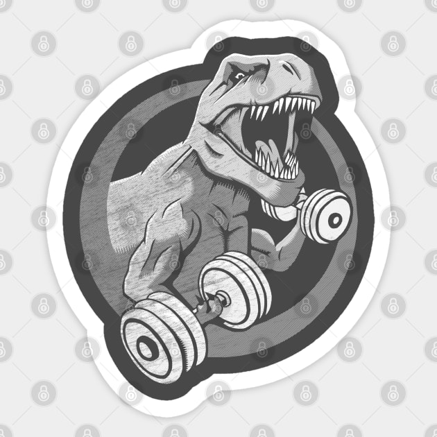 Big Guns - T-Rex Gym Muscles - Gym - Sticker | TeePublic