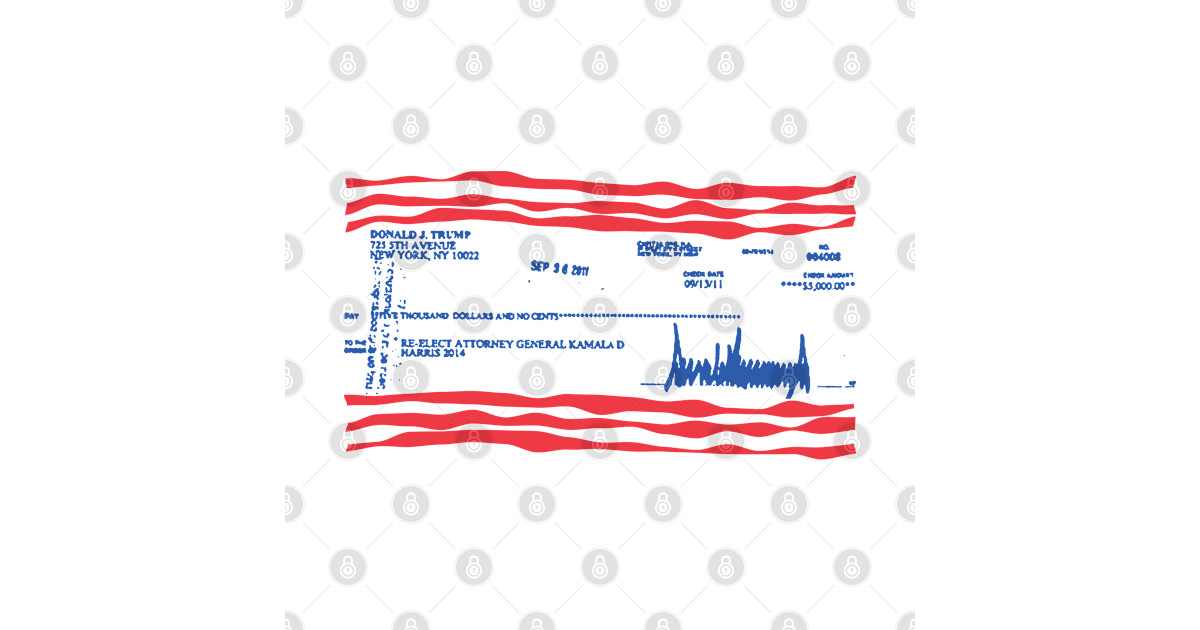 Trump Campaign Donation to Kamala Harris 2011 - Kamala Harris - T-Shirt ...