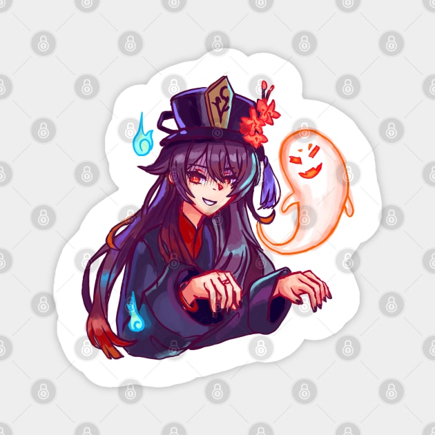 Hu Tao Genshin Impact scary - Hu Tao - Magnet | TeePublic