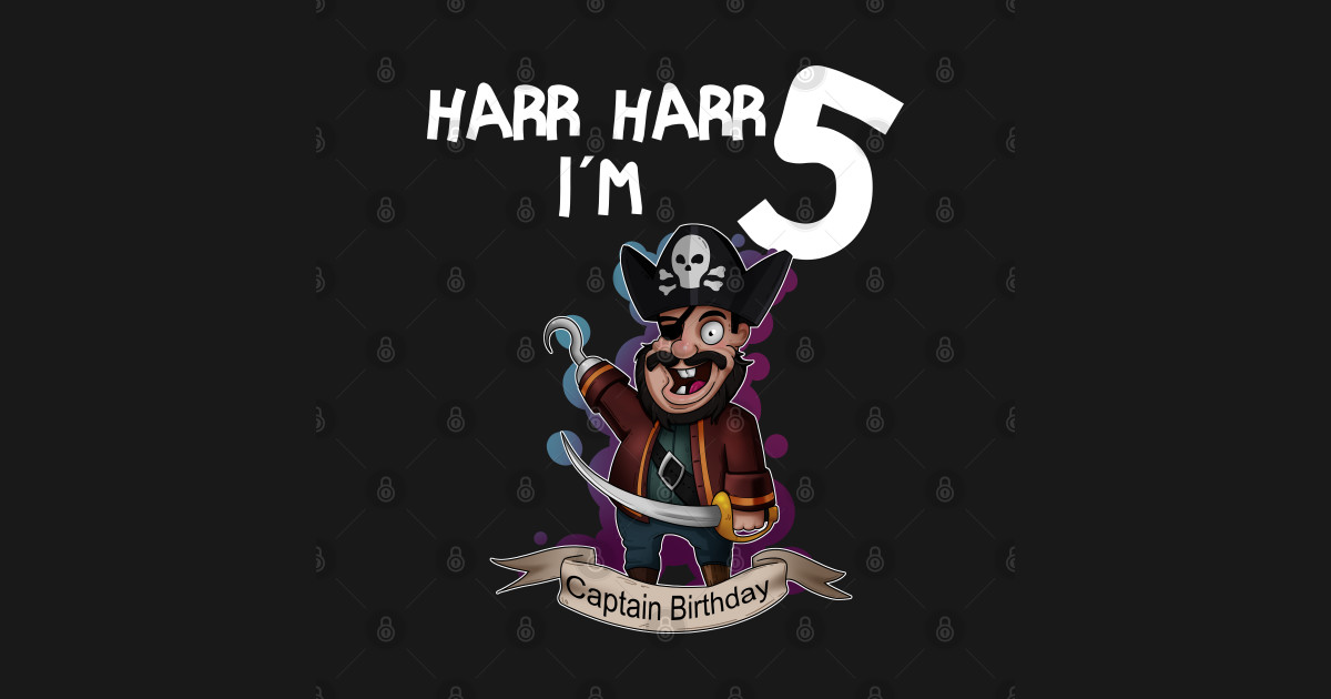 Harr Harr I´m 5 design for boy or girl - Harr Harr Im 5 - Sticker ...