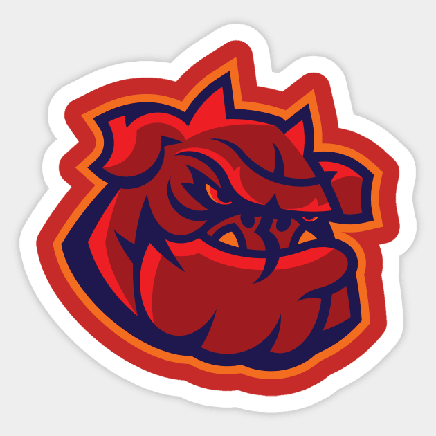 Devil Dog - Bulldog - Sticker | TeePublic