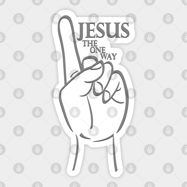 Jesus The One Way - Christian Symbol - Sticker | TeePublic