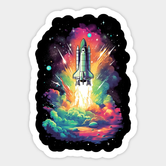Space Shuttle Launch - Space Shuttle - Sticker | TeePublic