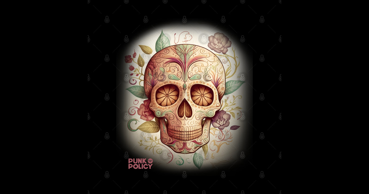 Sugar skull calavera design - Sugar Skull - Sticker | TeePublic
