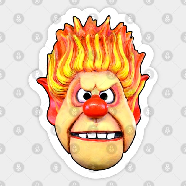 Heat Miser Face - Heat Miser - Sticker | TeePublic