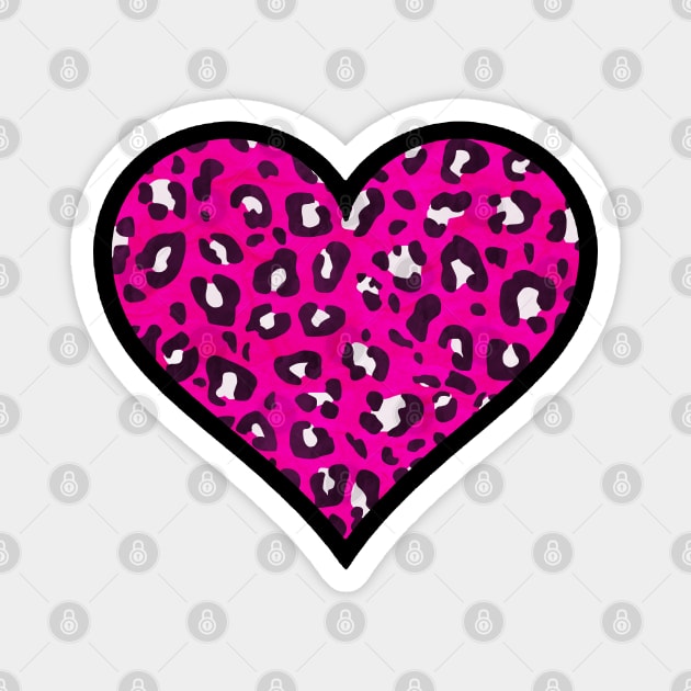 leopard print heart