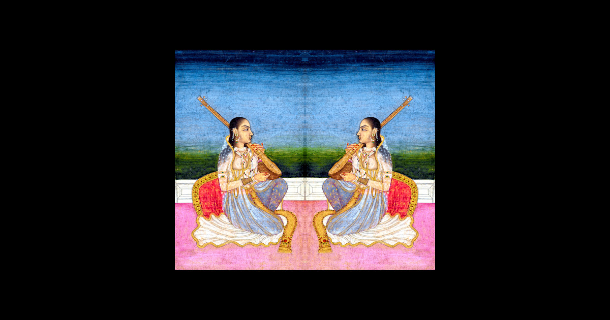 Indian Woman Musician Tanpura 1890 Mughal India - Woman Musician India ...