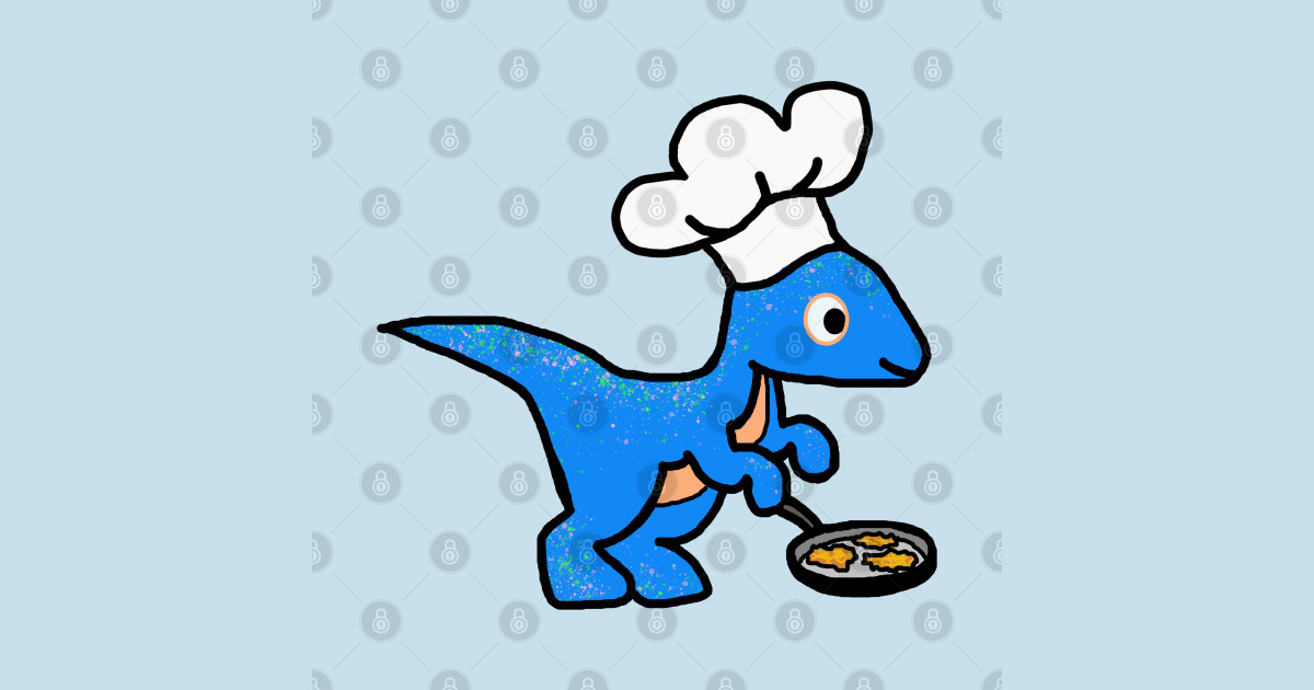 Hanukkah Velociraptor with Chef's Hat (No Text) - Menorasaurus - T ...