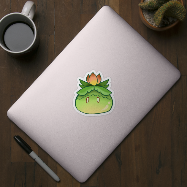 Dendro Slime - Genshin Impact Slime - Sticker | TeePublic